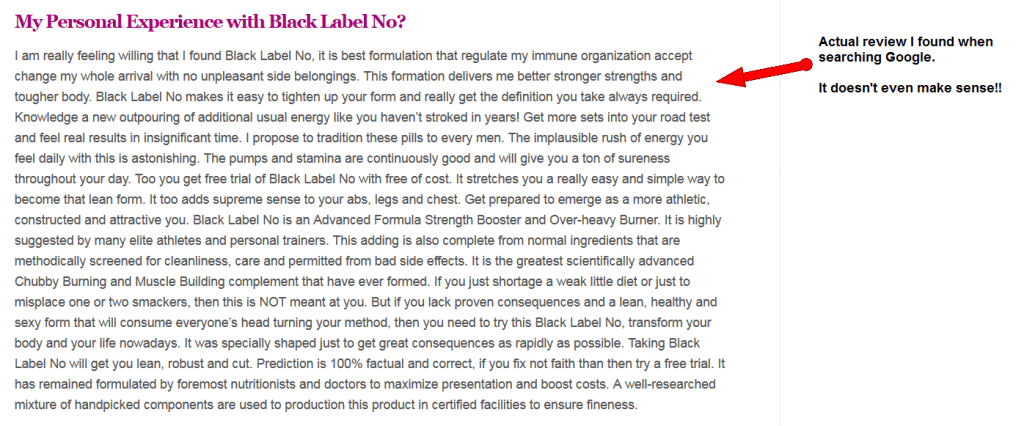 Black Label NO Review (Updated 2022) | Does It Work?